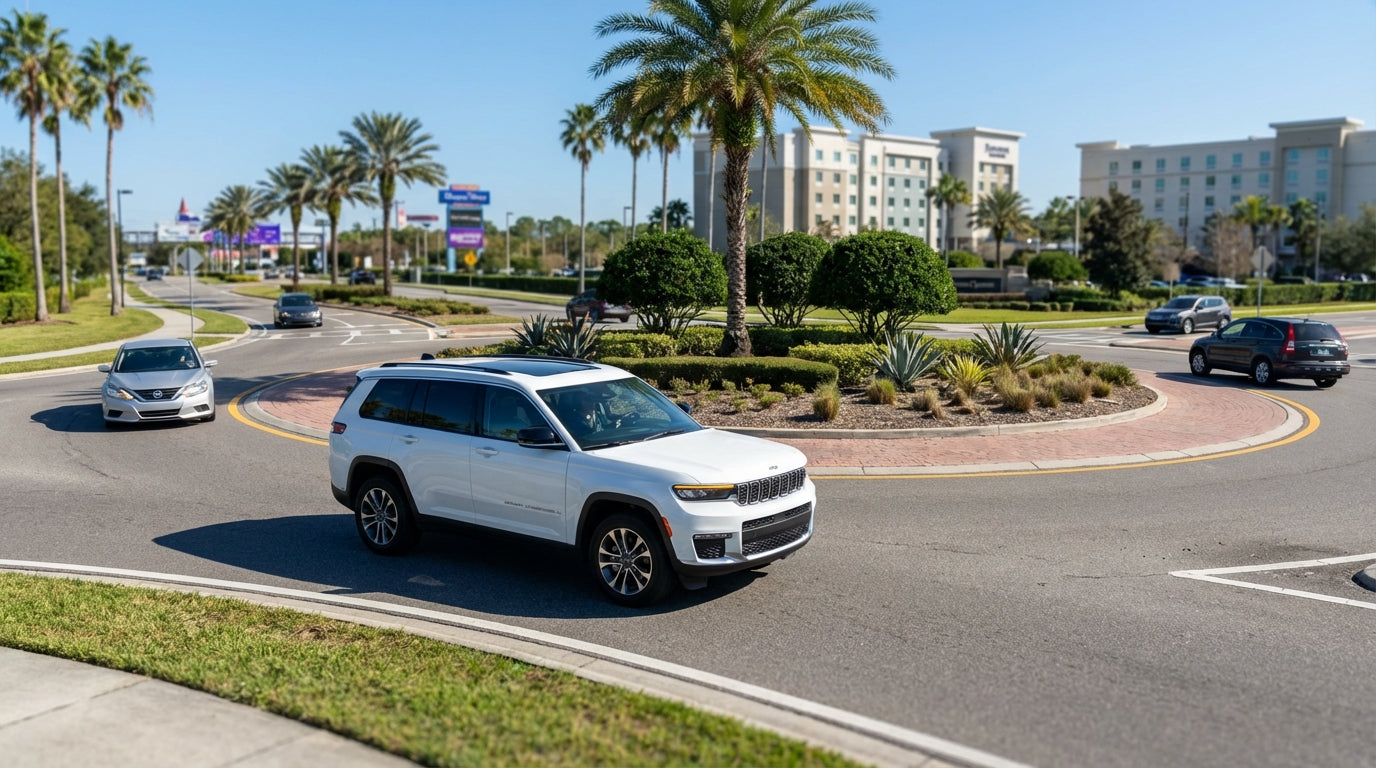 Orlando car hire: multi-lane roundabouts near I-4 – Hola Car Rentals