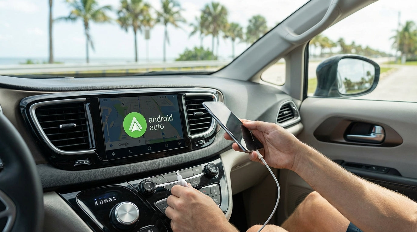 Android Auto USB cables for car hire in Florida – Hola Car Rentals