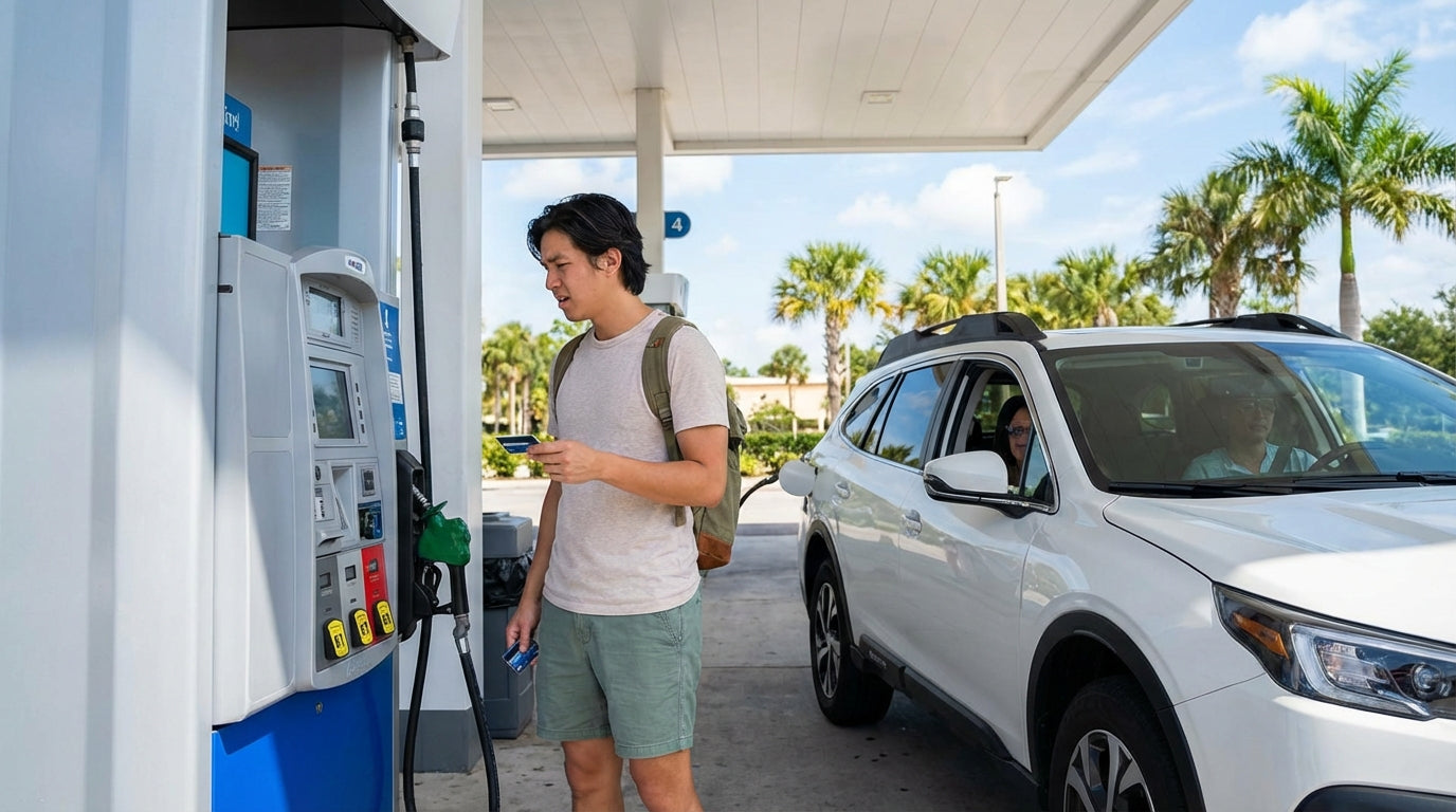 Florida car hire: how prepay fuel pumps work – Hola Car Rentals