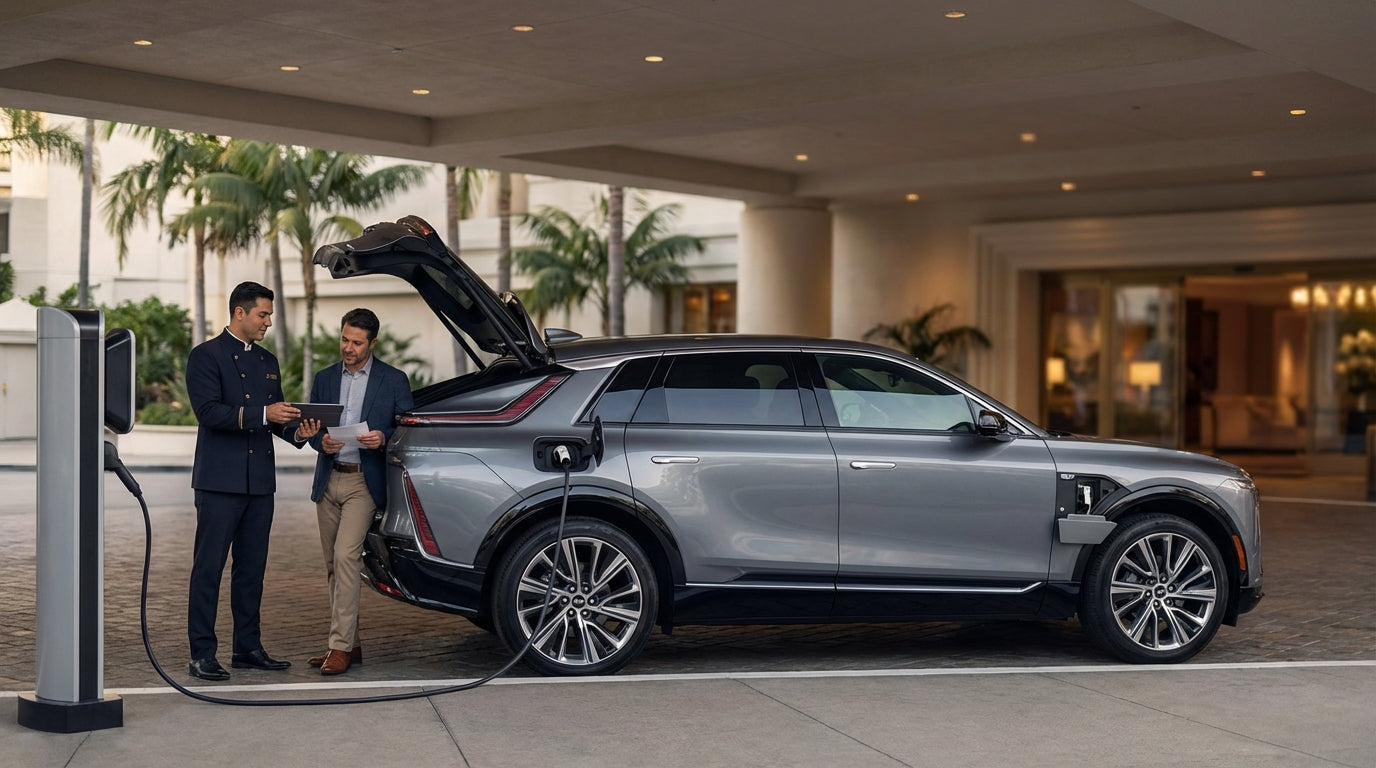 LA hotel EV valet charging and your car hire: proof – Hola Car Rentals