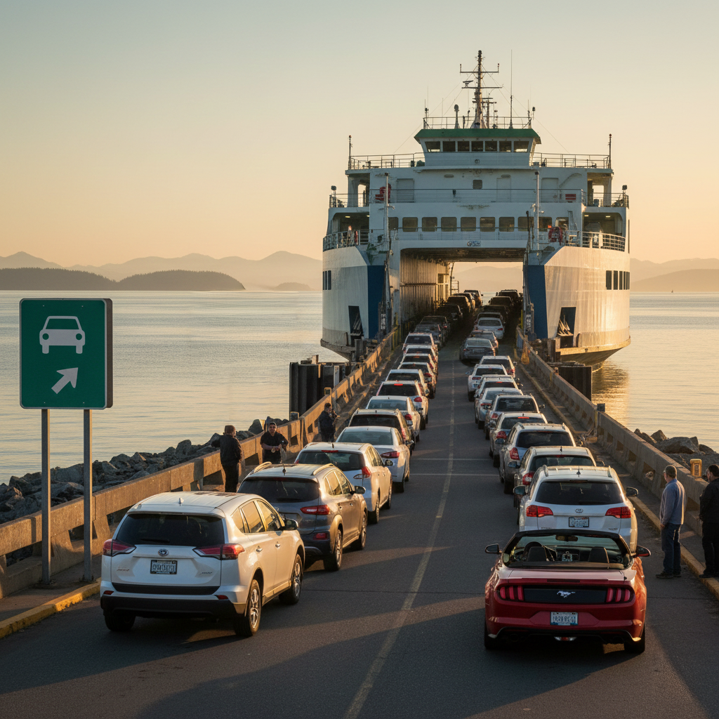 US ferries that take rental cars and queue timing – Hola Car Rentals